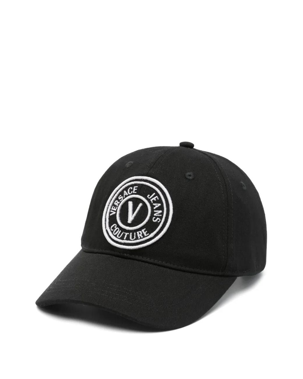 Versace Jeans Couture Logo-Embroidered Cap in Black for Men | Lyst UK