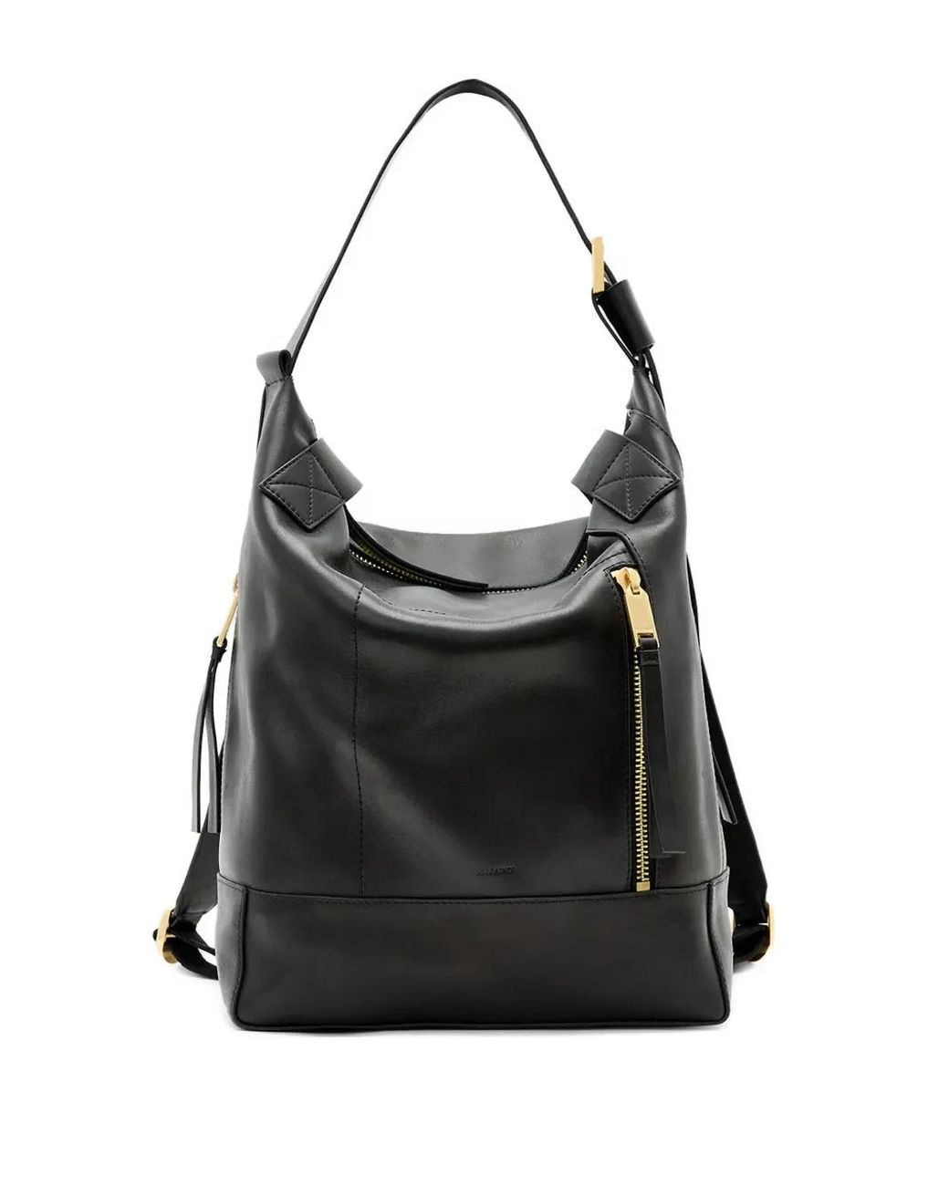 AllSaints Alba Leather Backpack in Black | Lyst