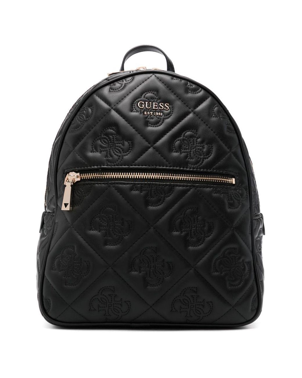 Guess Logo-Embroidered Backpack in Black | Lyst