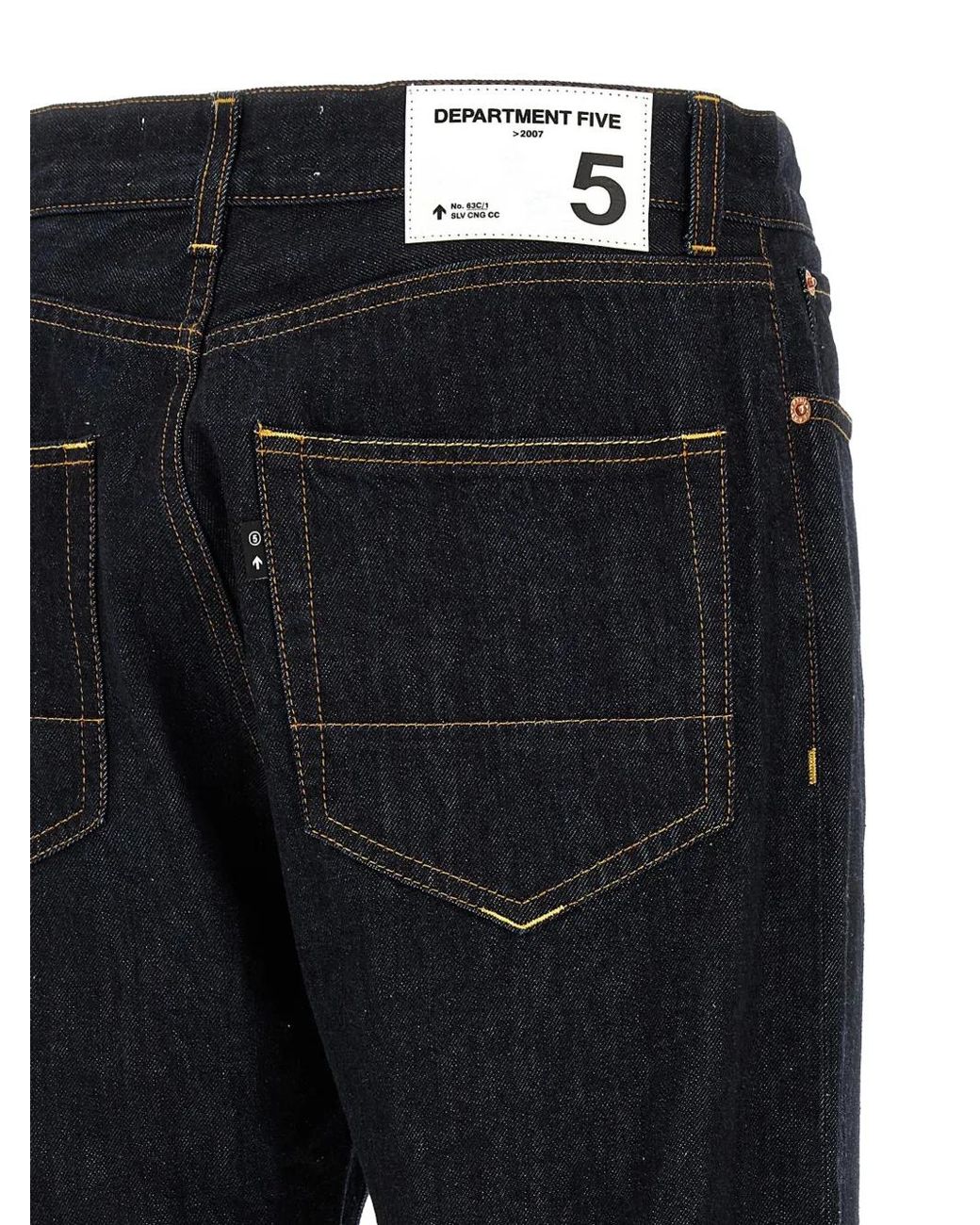 Department 5 Contrast-Stitching Jeans in Black for Men | Lyst UK