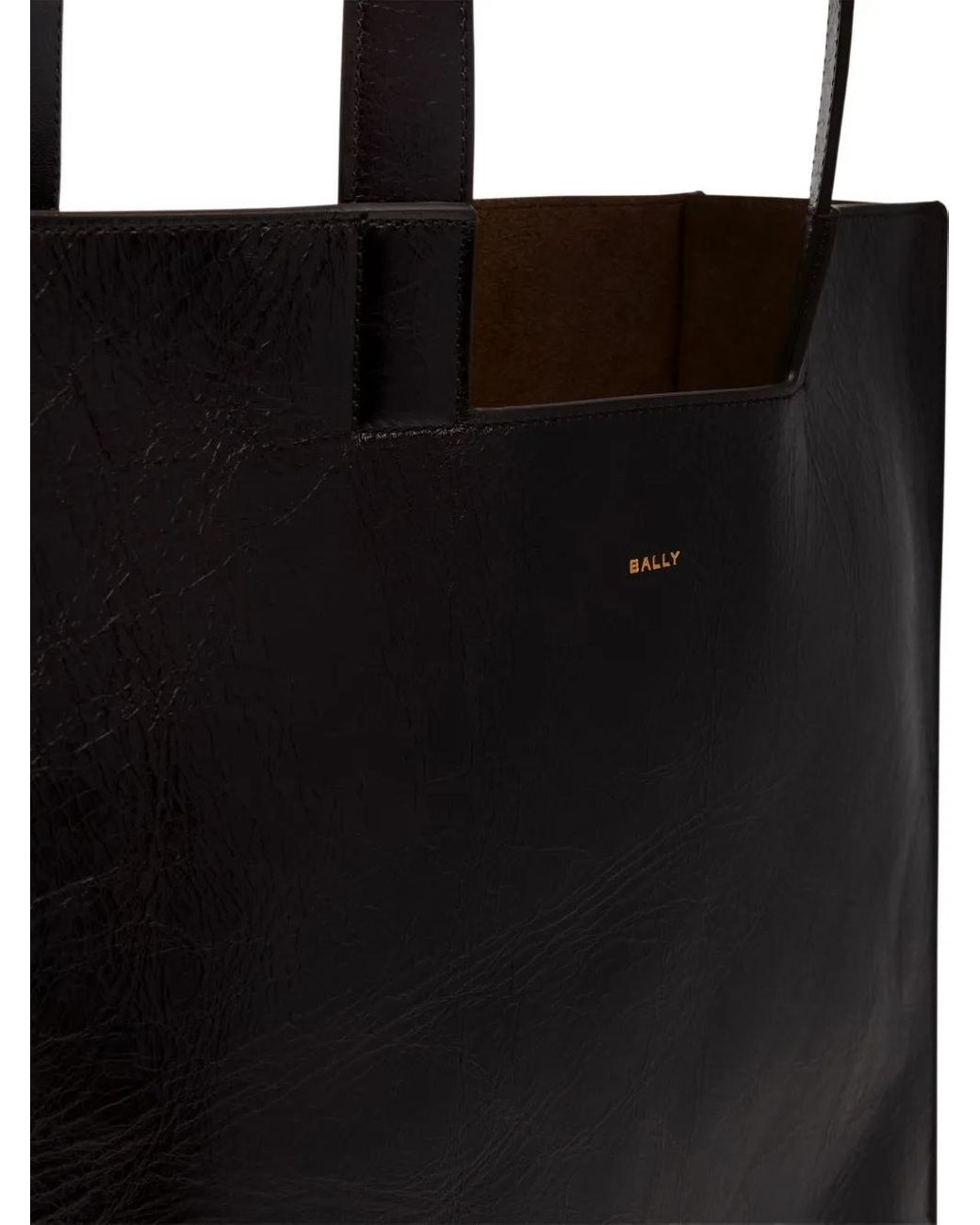 Bally Easy Geometric-Shape Leather Tote Bag in Black | Lyst