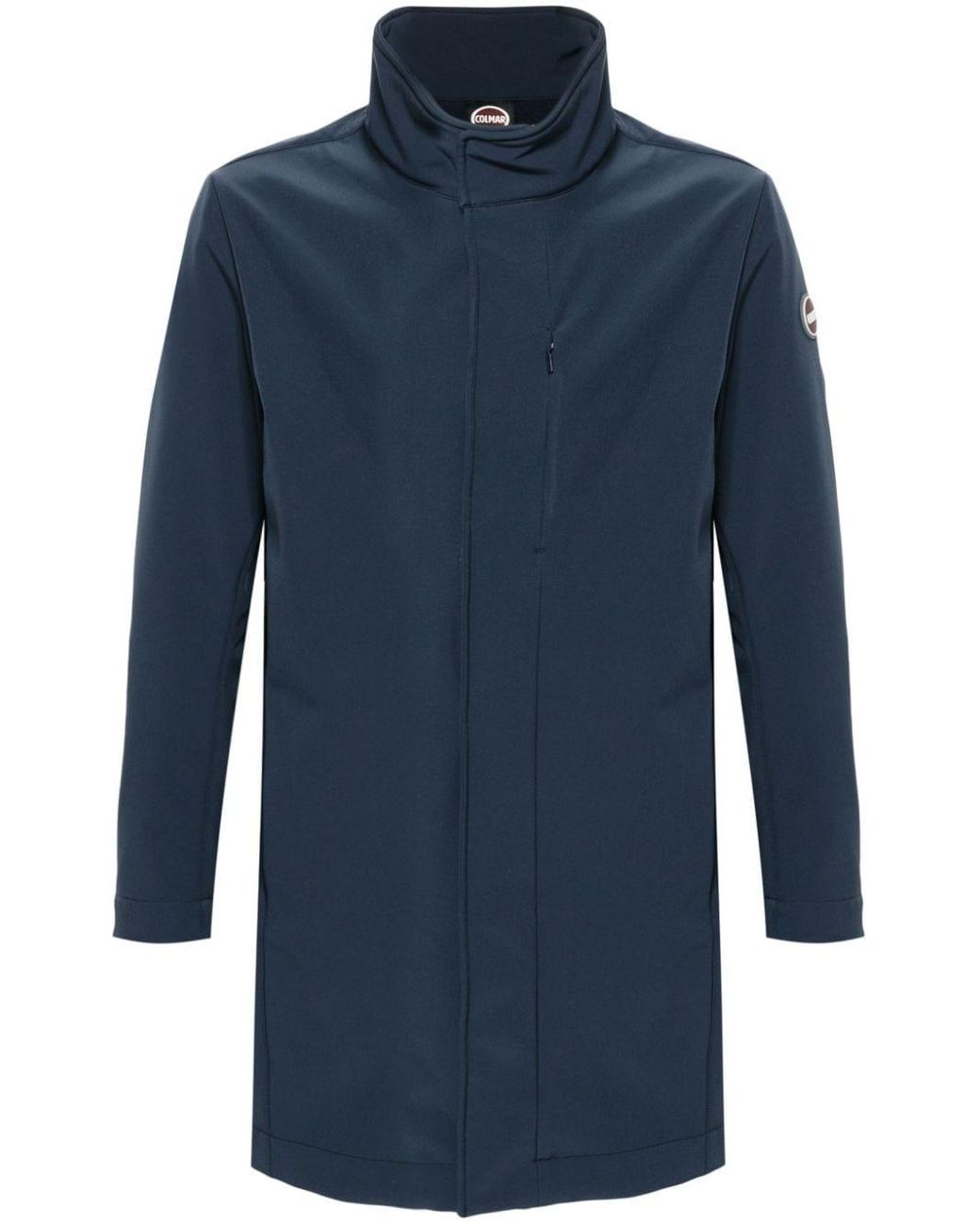 Colmar Rubberised Logo Patch Coat in Blue for Men | Lyst