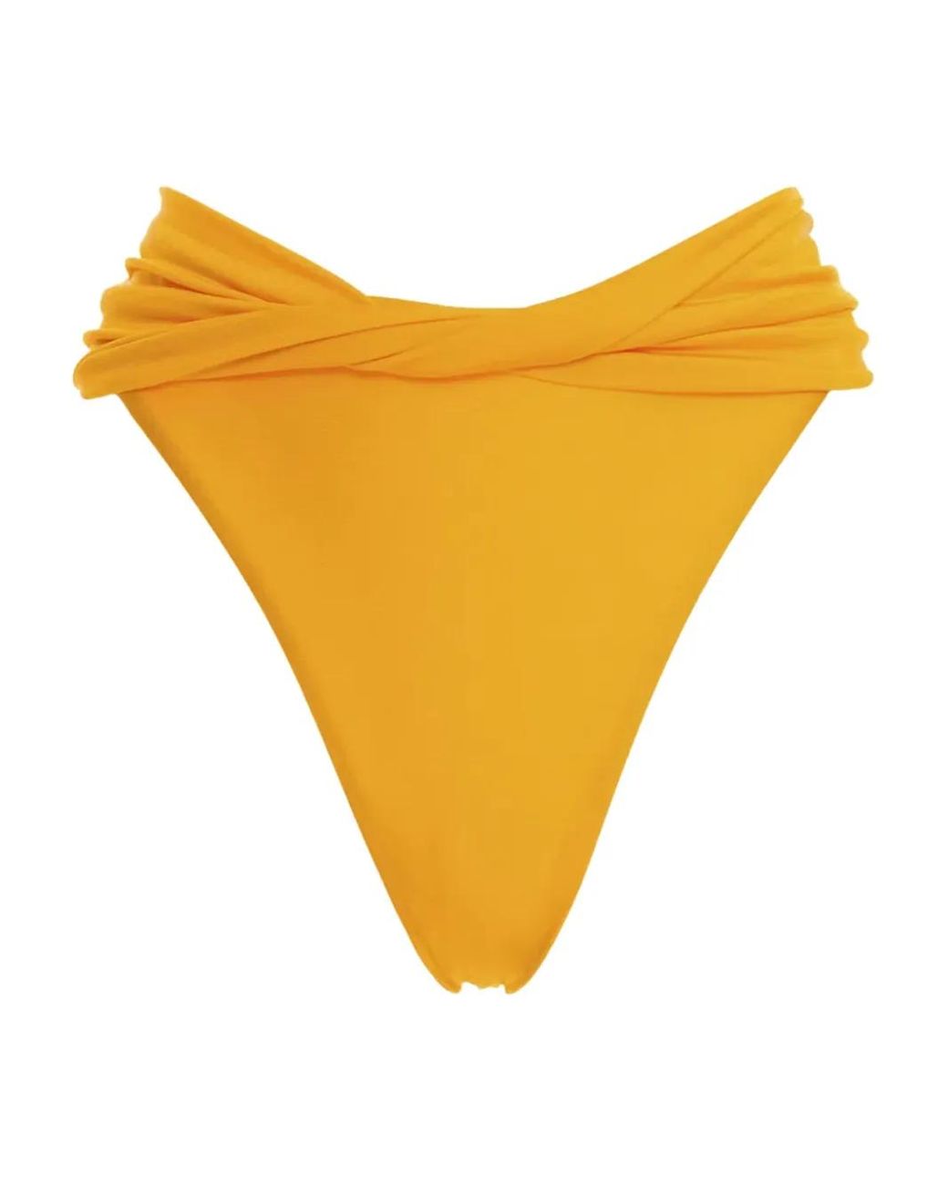 Agua Bendita Ruched Arabella Lily Bikini Bottoms in Yellow | Lyst