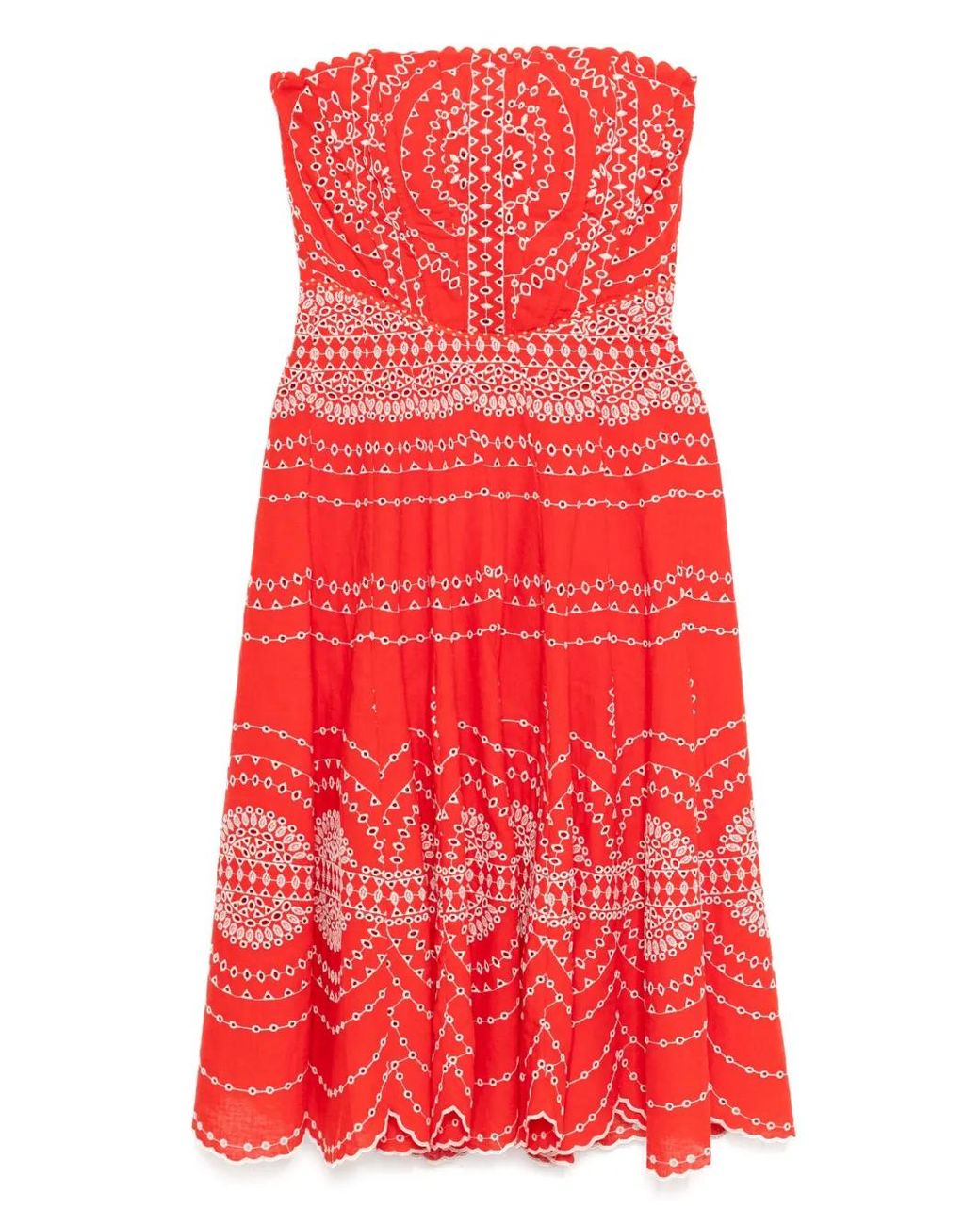Charo Ruiz Iris Midi Dress in Red | Lyst