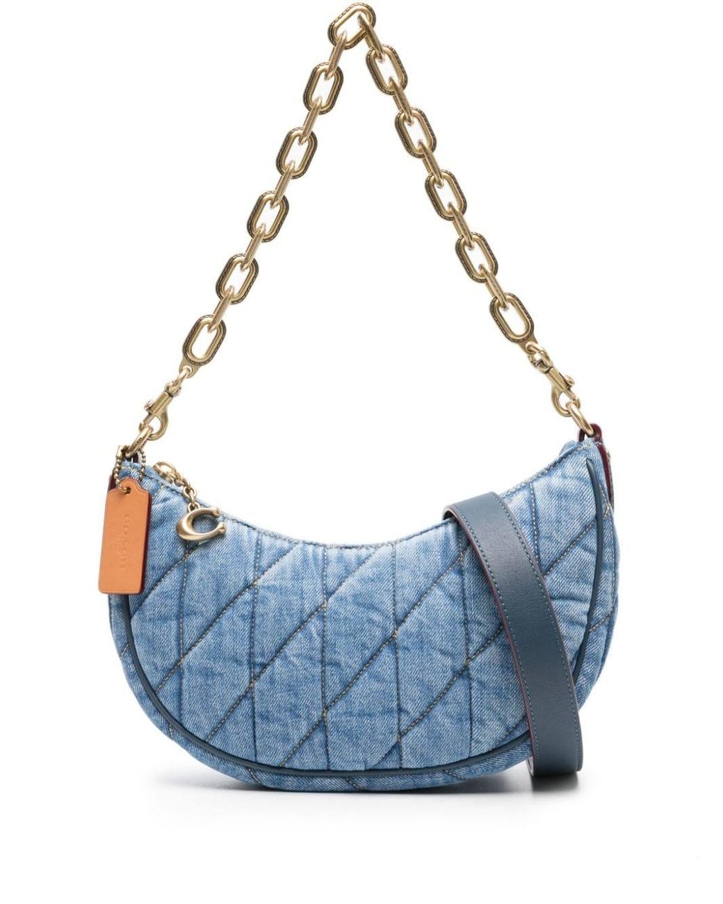 COACH Mira Quilted Denim Shoulder Bag in Blue | Lyst