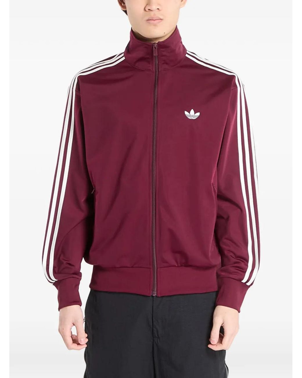 adidas Veste Firebird À Rayures in Red for Men | Lyst