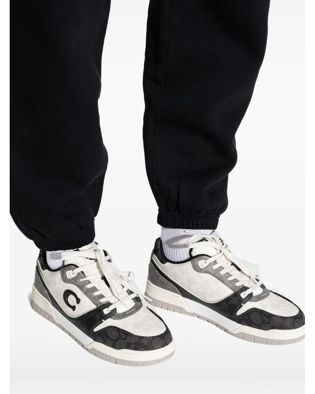 COACH Soho Logo-Plaque Sneakers in White for Men | Lyst UK