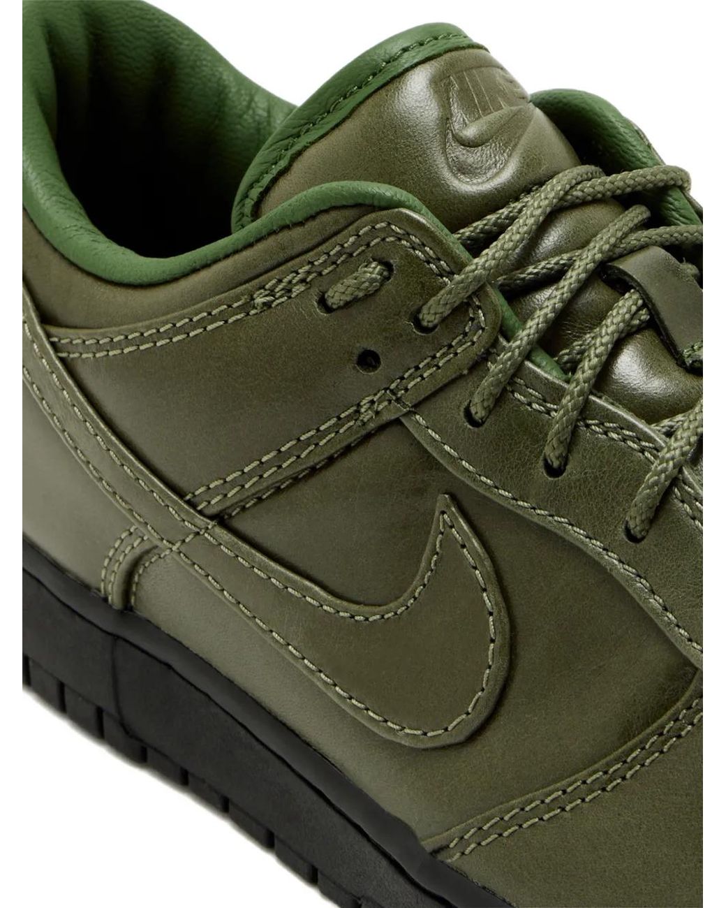 Nike Dunk Low Logo-Detail Trainers in Green | Lyst