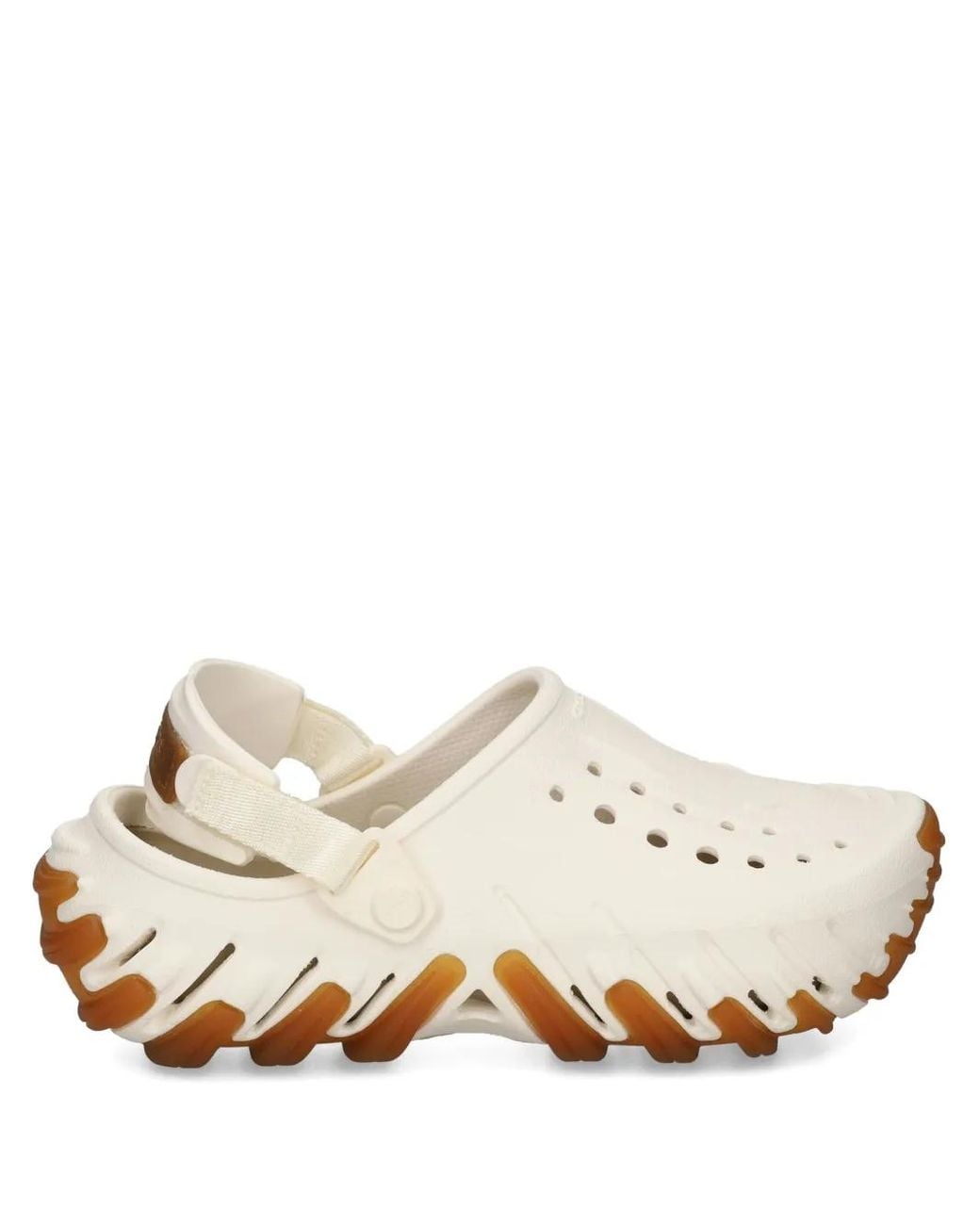 Crocs™ Perforated Backstrap Clog Sandals in Natural | Lyst
