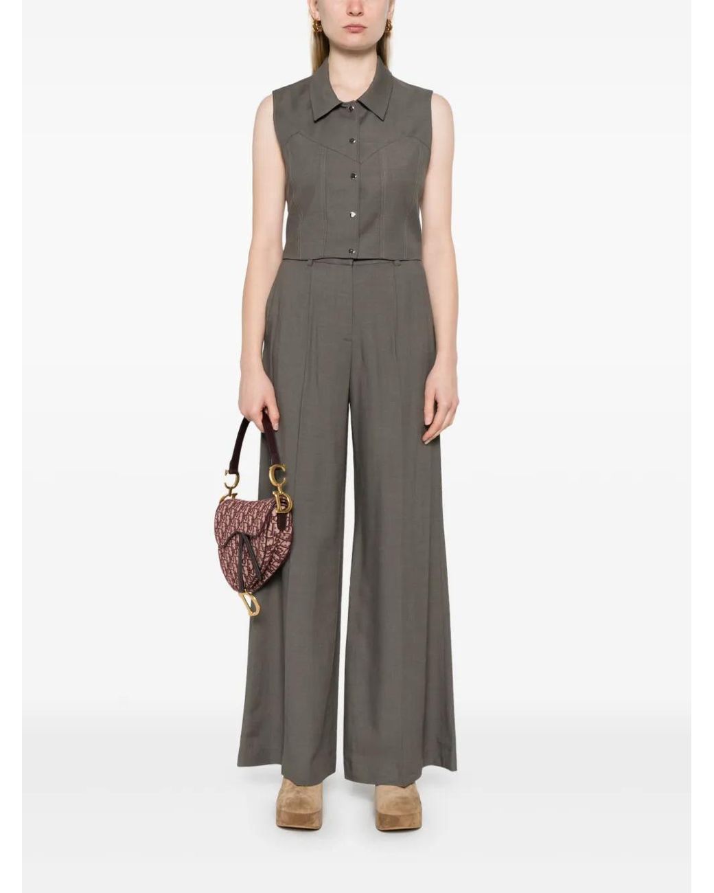 IRO Olissa Top in Gray | Lyst