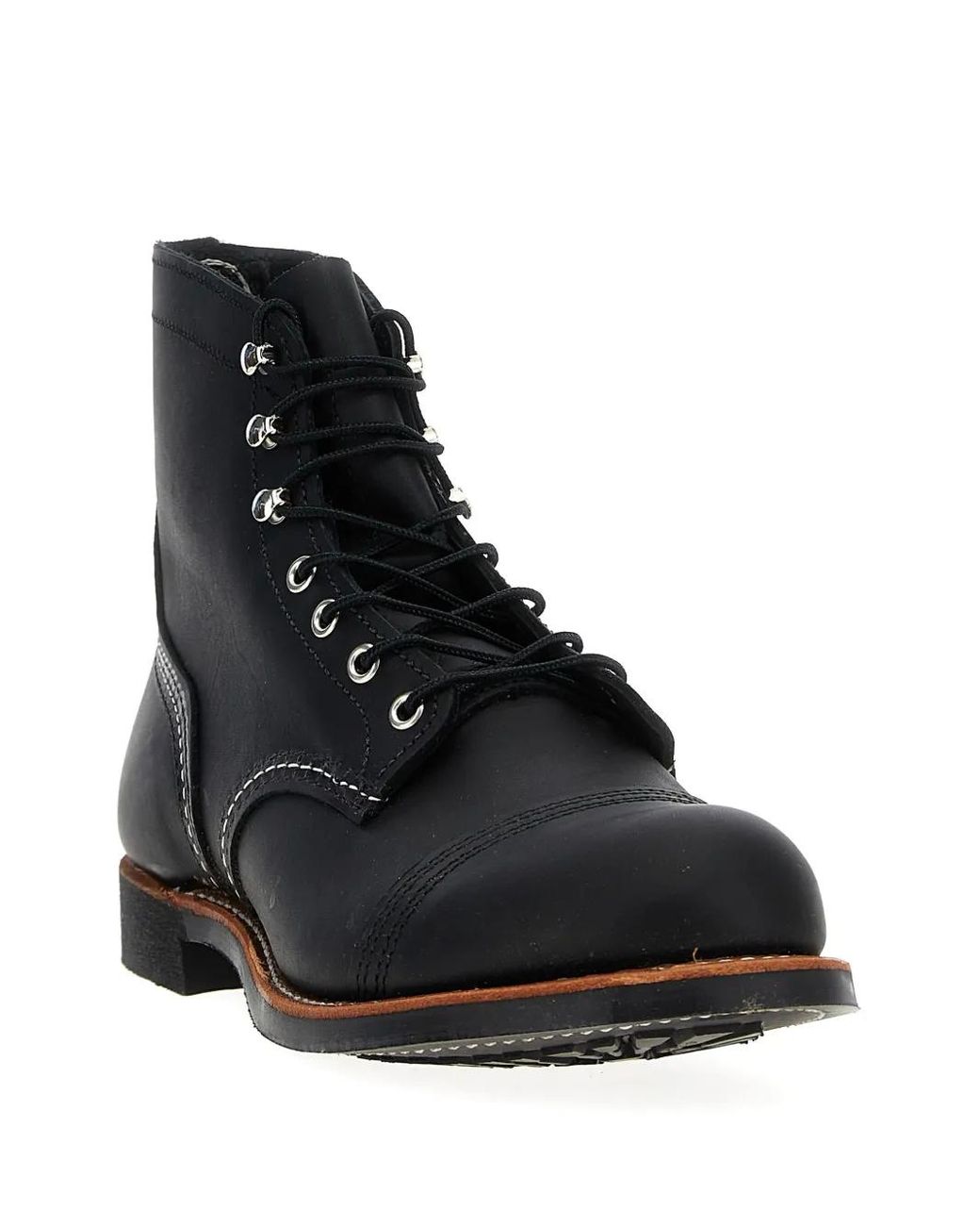 Red Wing Iron Ranger Contrast-Stitching Boots in Black for Men | Lyst