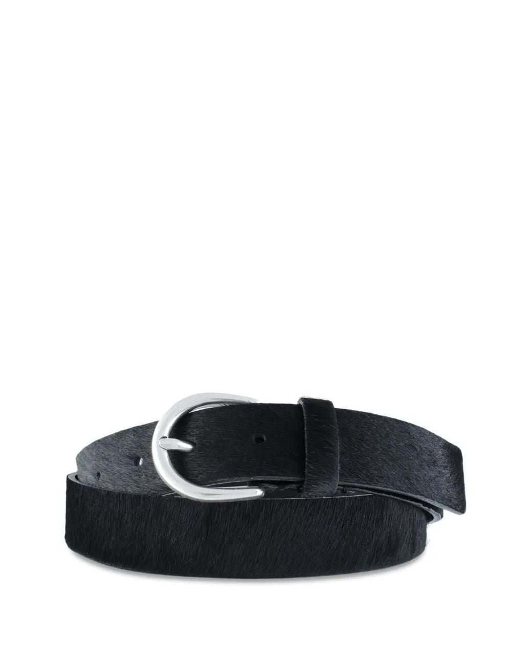 MOLEBO Pony Hair Belt in Black | Lyst