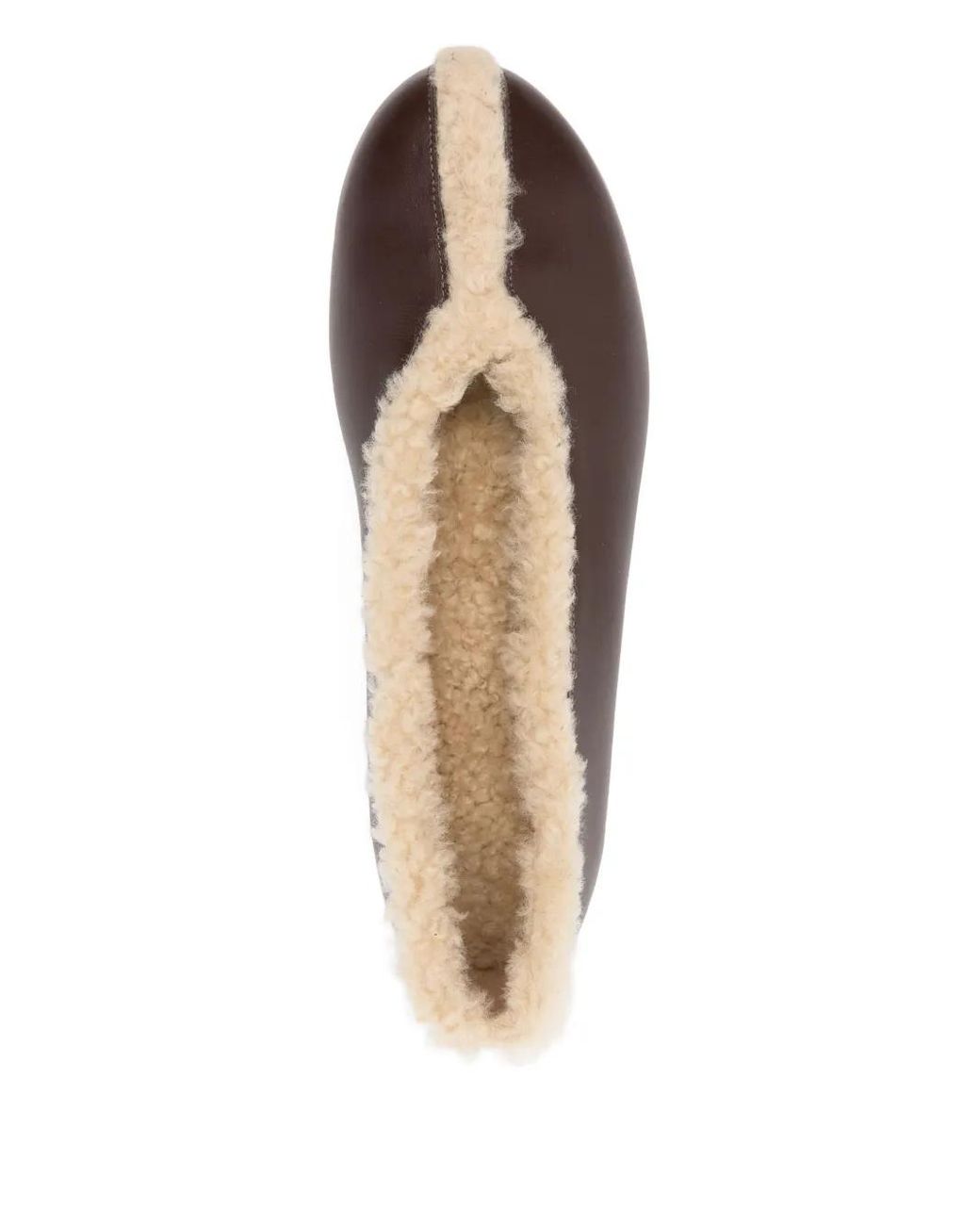 Ancient Greek Sandals Aeropi Shearling-Trim Ballet Flats in Brown | Lyst UK