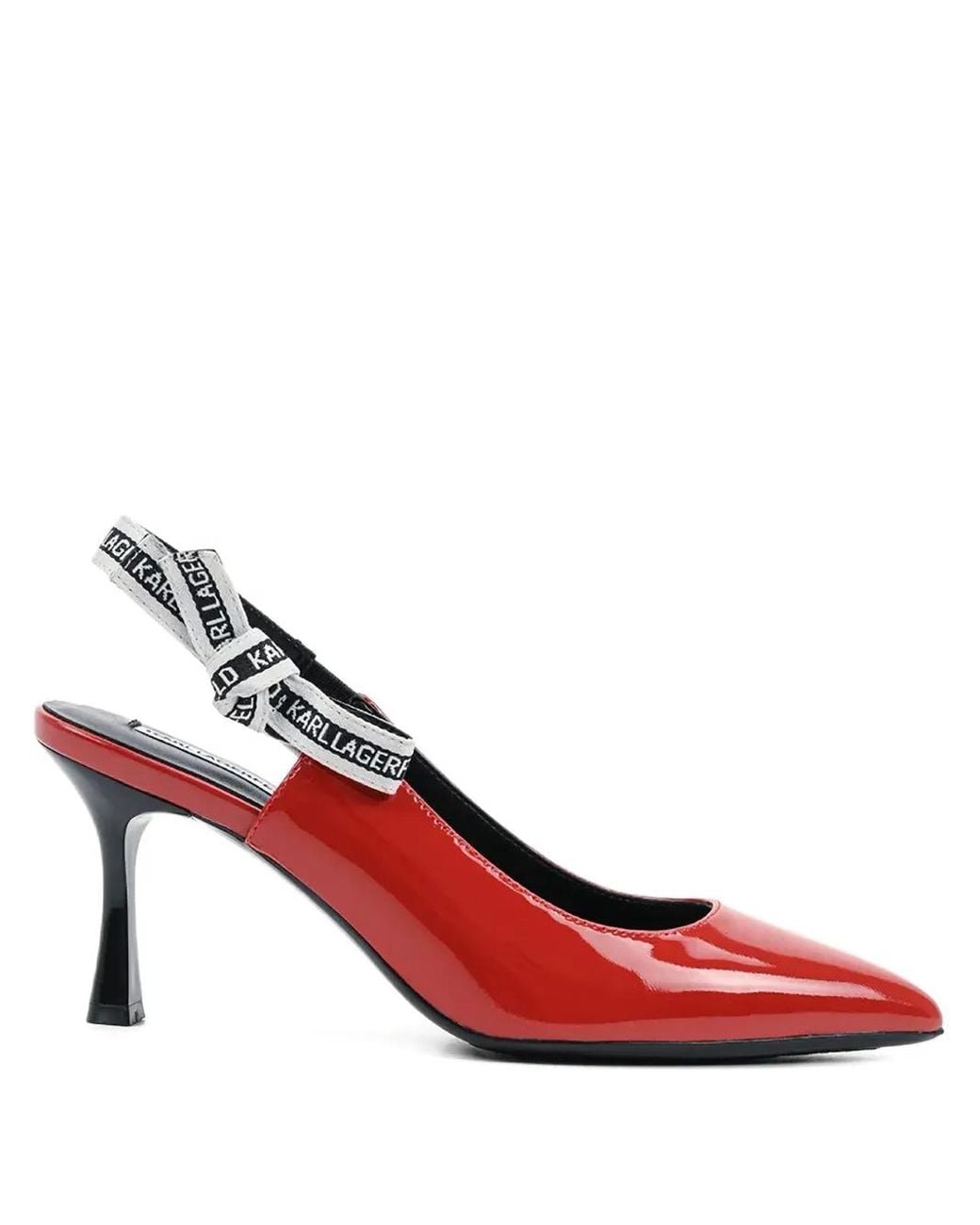 KARL LAGERFELD Sienna Slingback Pumps in Red | Lyst