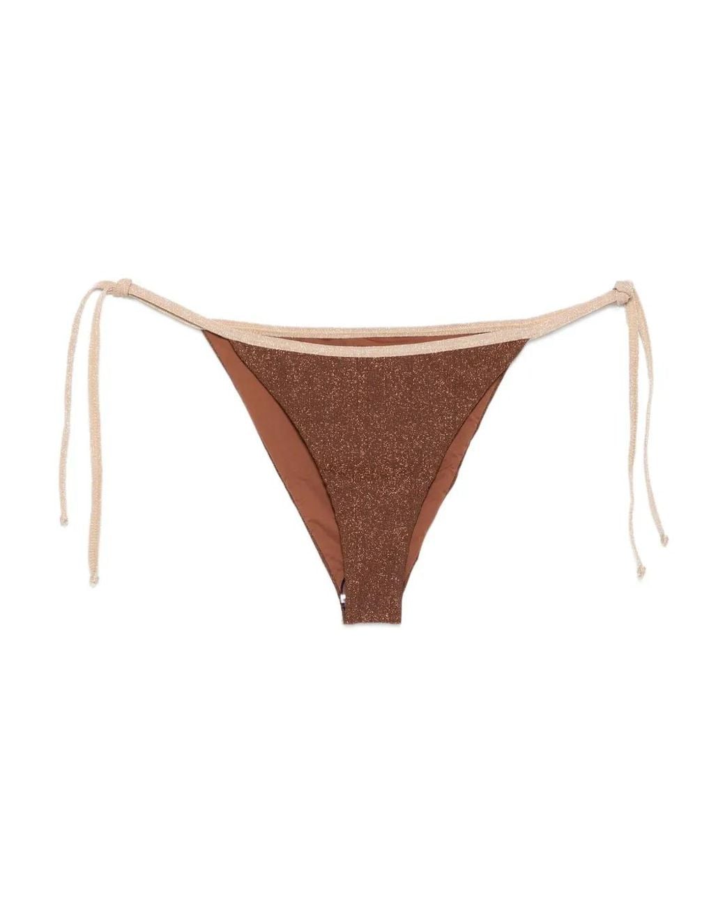 MC2 Saint Barth Marielle Lurex String Bikini in Brown | Lyst