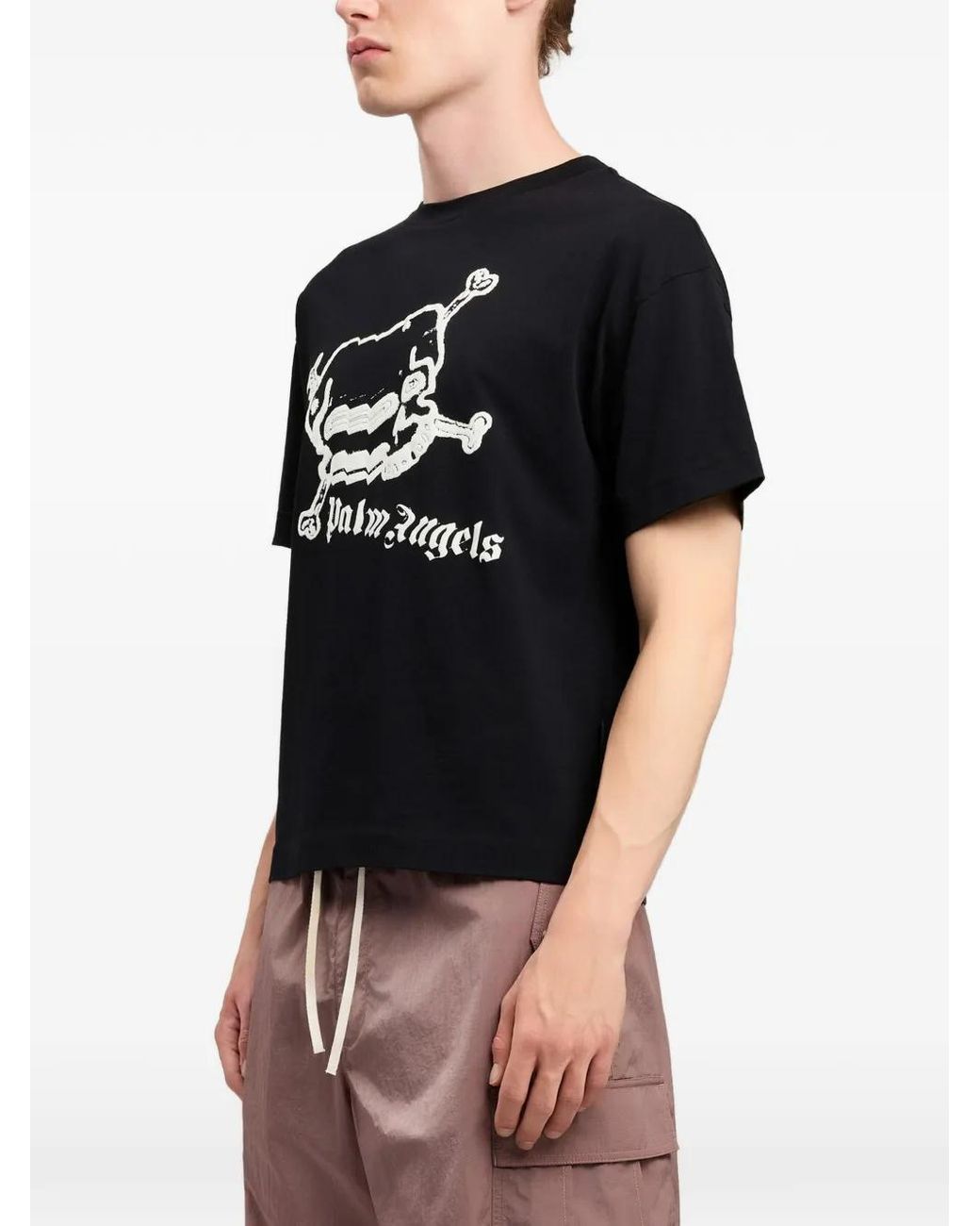 Palm Angels Skull Graphic T-shirt in Black for Men | Lyst UK
