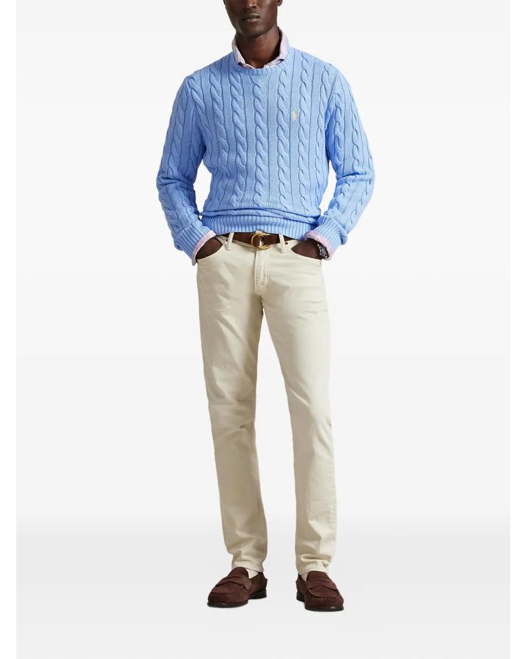 Polo Ralph Lauren Cable-Knit Sweater in Blue for Men | Lyst