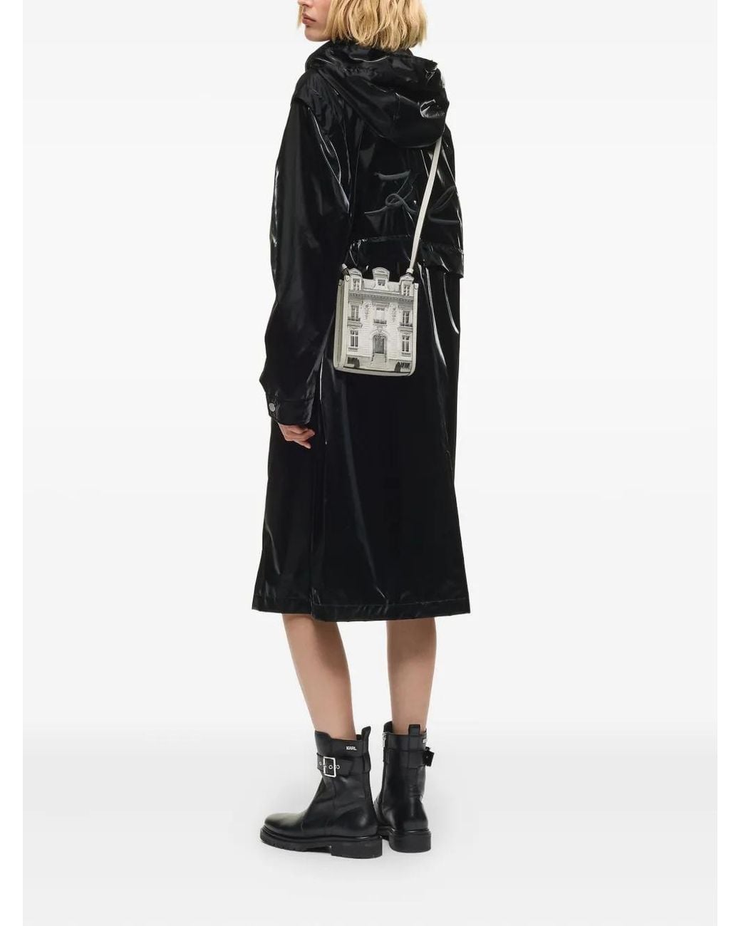 KARL LAGERFELD Mini Maison De Karl-Print Bag in Gray | Lyst
