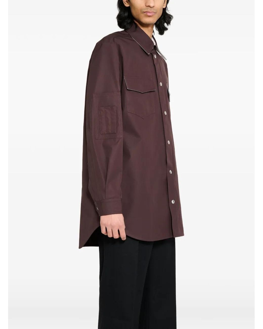 NAMACHEKO Ma-1 Flap-Pocket Shirt in Red for Men | Lyst
