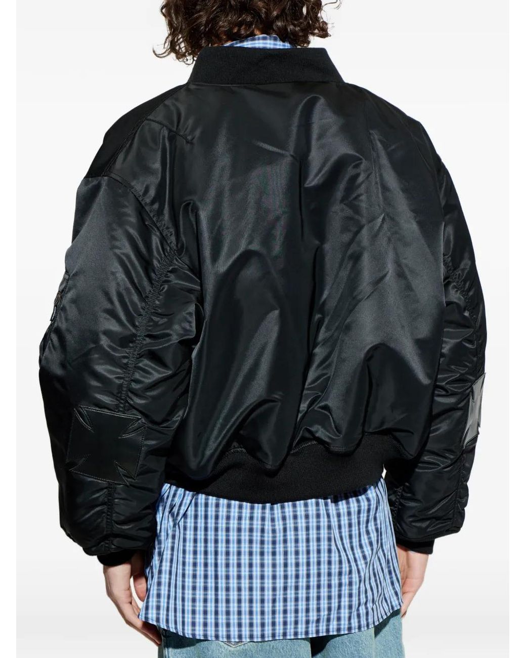 Vetements Zip-Fastening Bomber Jacket in Black for Men | Lyst UK