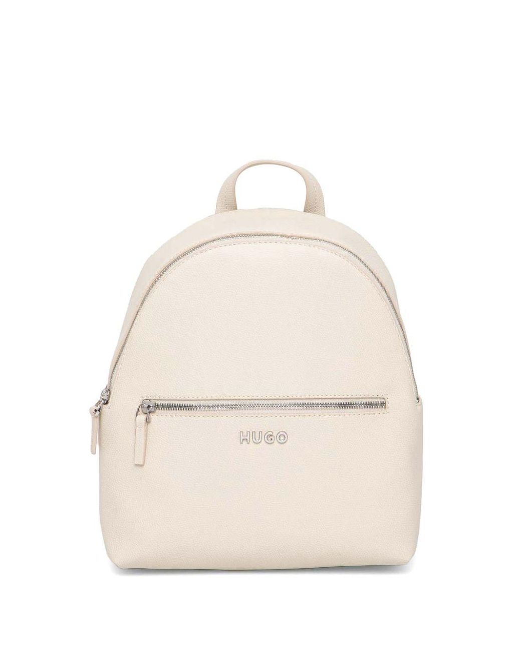HUGO Logo-Lettering Backpack in White | Lyst