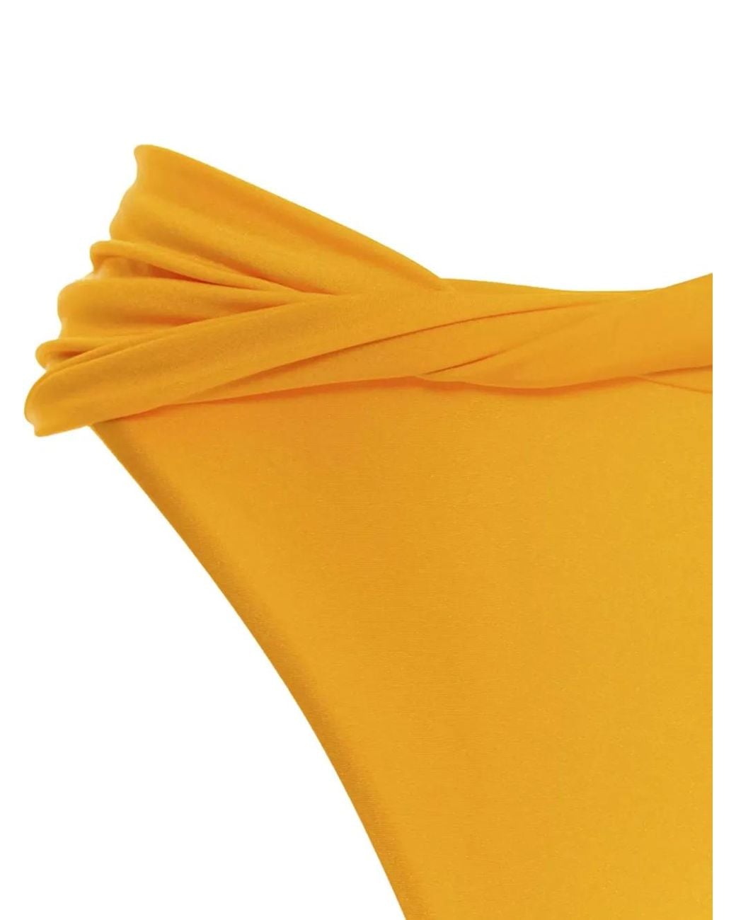 Agua Bendita Ruched Arabella Lily Bikini Bottoms in Yellow | Lyst