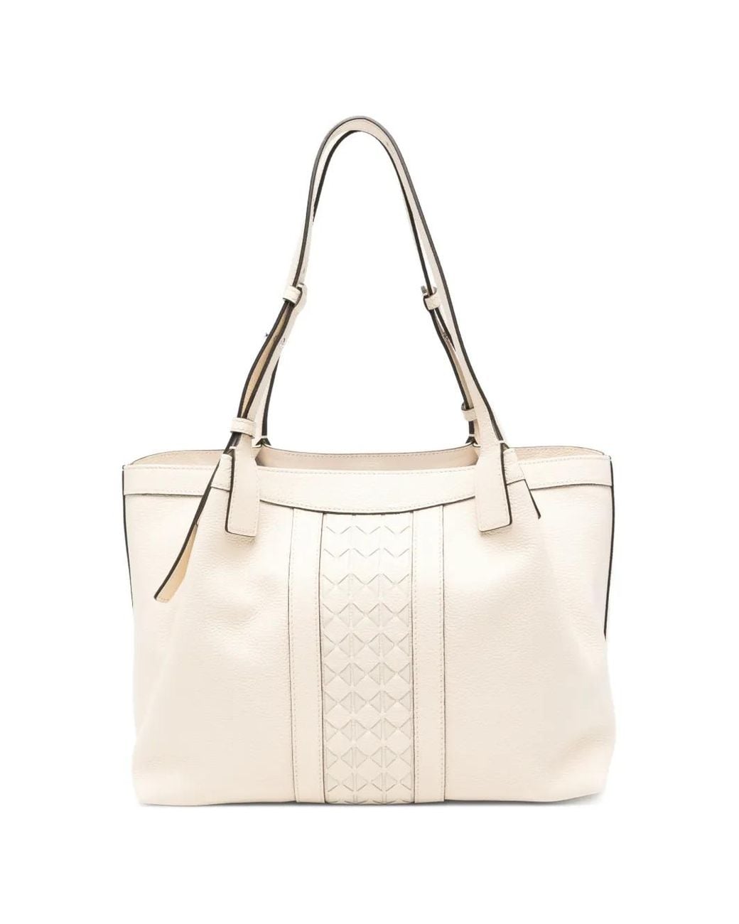 Serapian Small Mosaico Secret Leather Tote Bag in Natural | Lyst