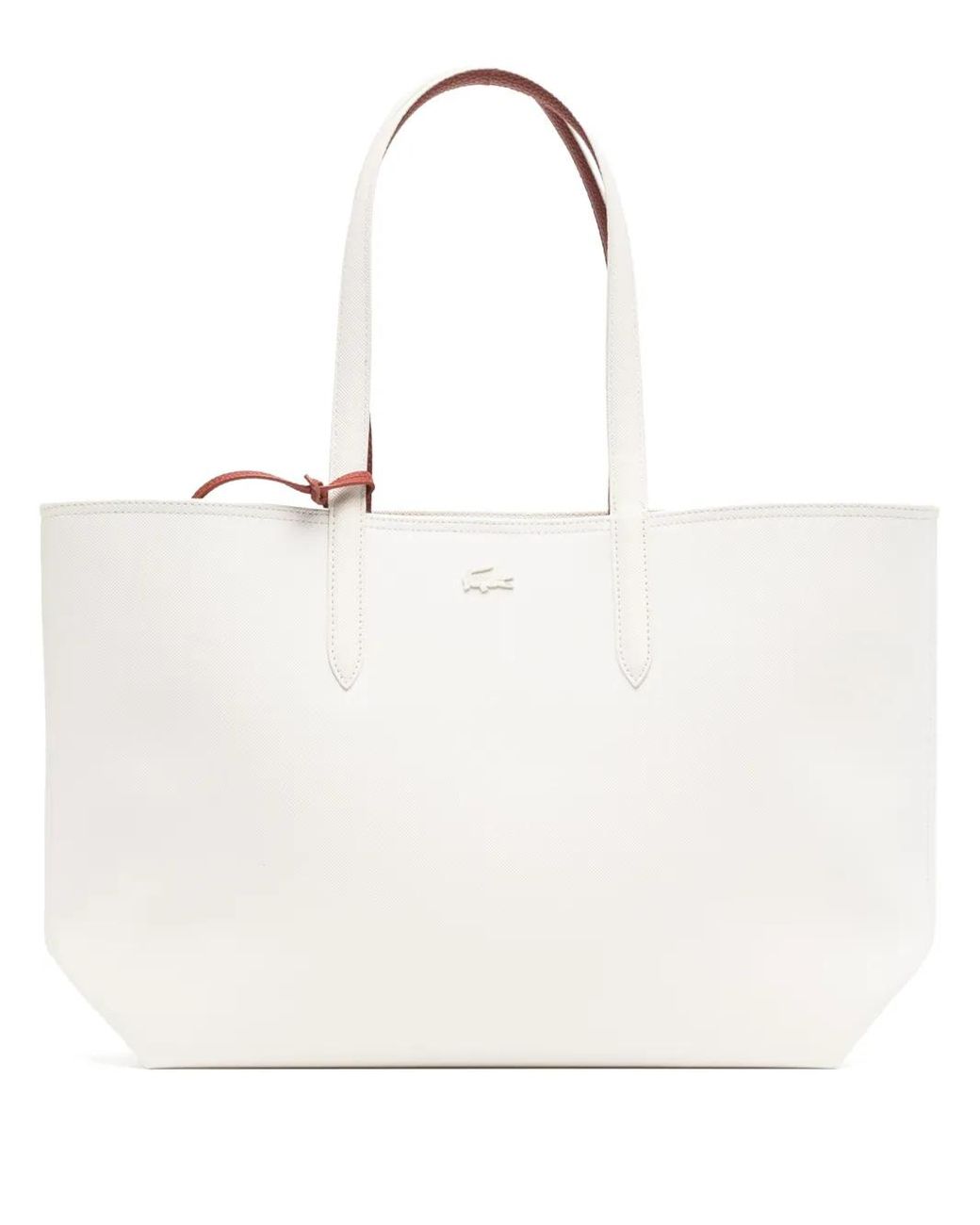 Lacoste Anna Reversible Tote Bag in White | Lyst