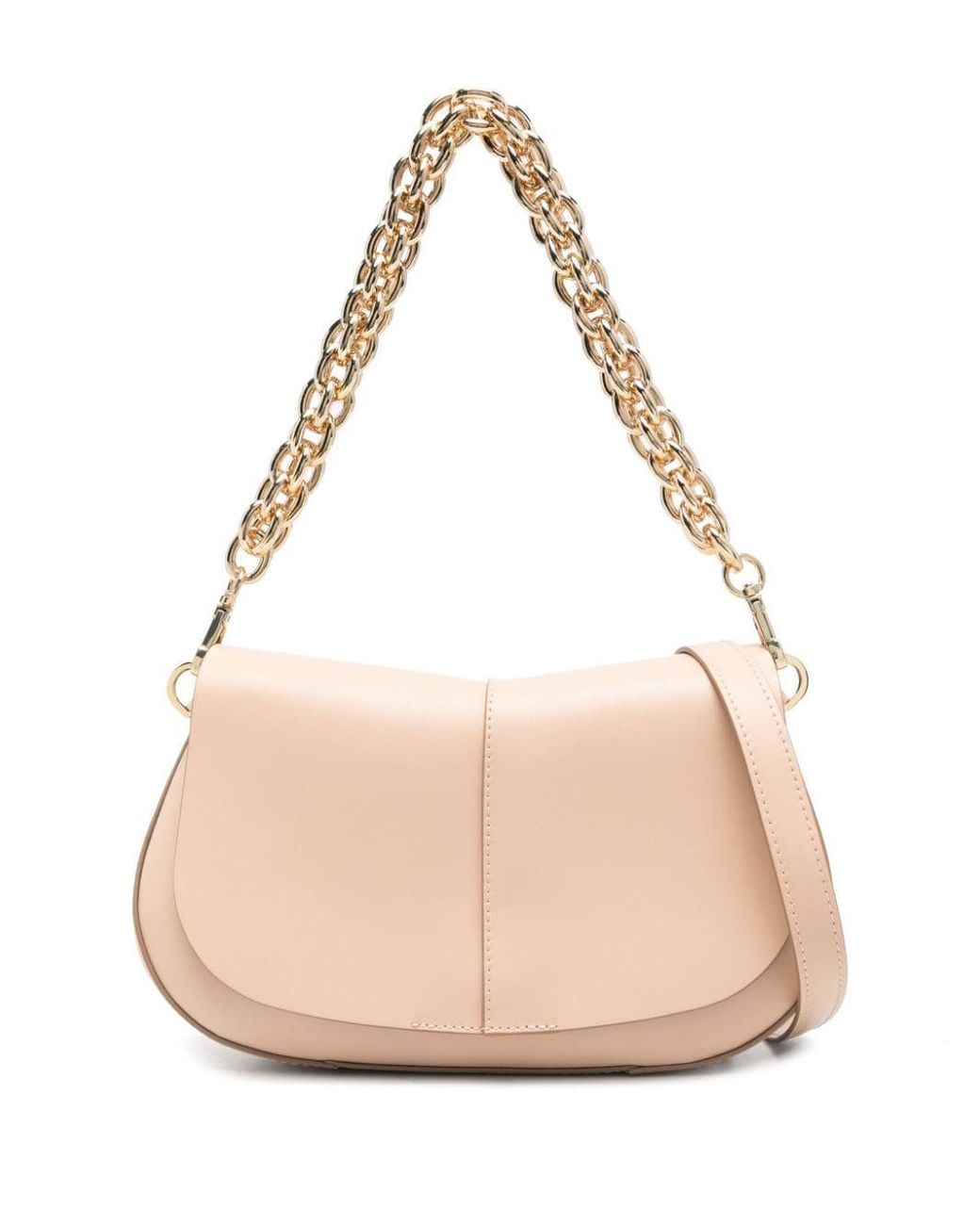 Gianni Chiarini Helena Round Shoulder Bag in Natural | Lyst UK