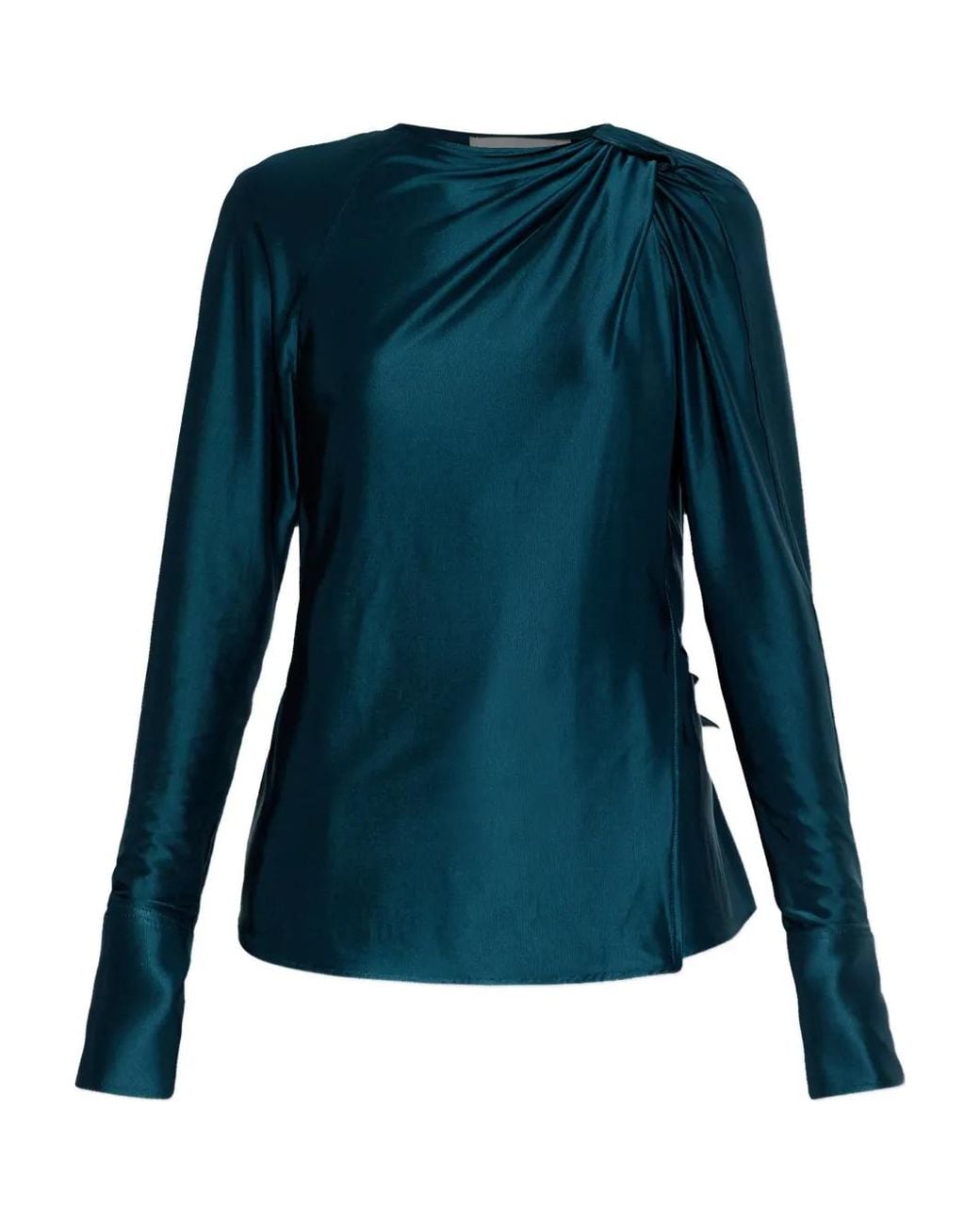 Victoria Beckham Blouse À Manches Longues in Blue | Lyst UK
