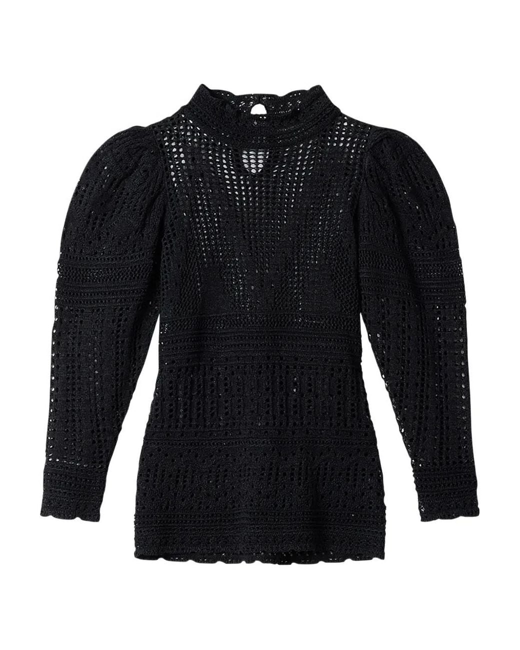 Isabel Marant X Dahara Openwork Blouse in Black | Lyst