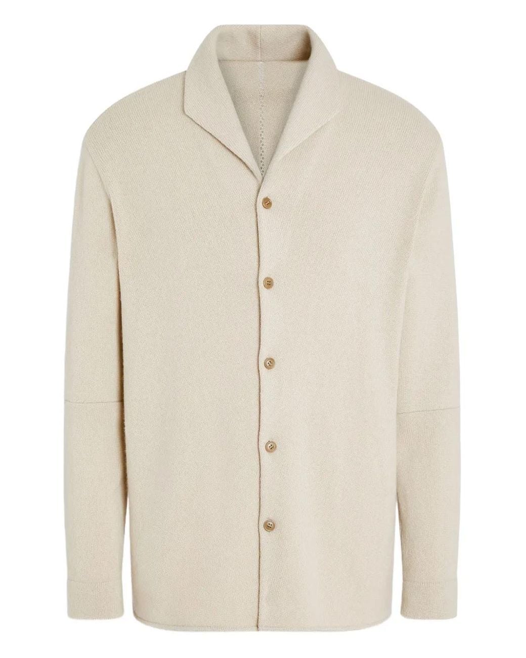 ZEGNA Oasi Buttoned Cardigan in Natural for Men | Lyst