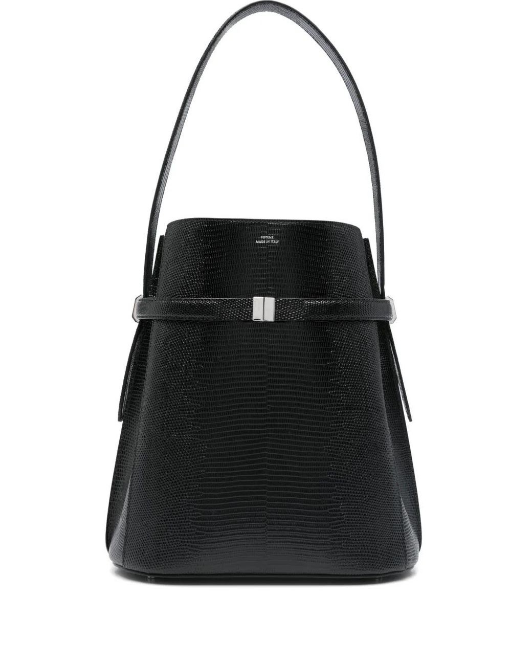 Snakeskin bucket bag store