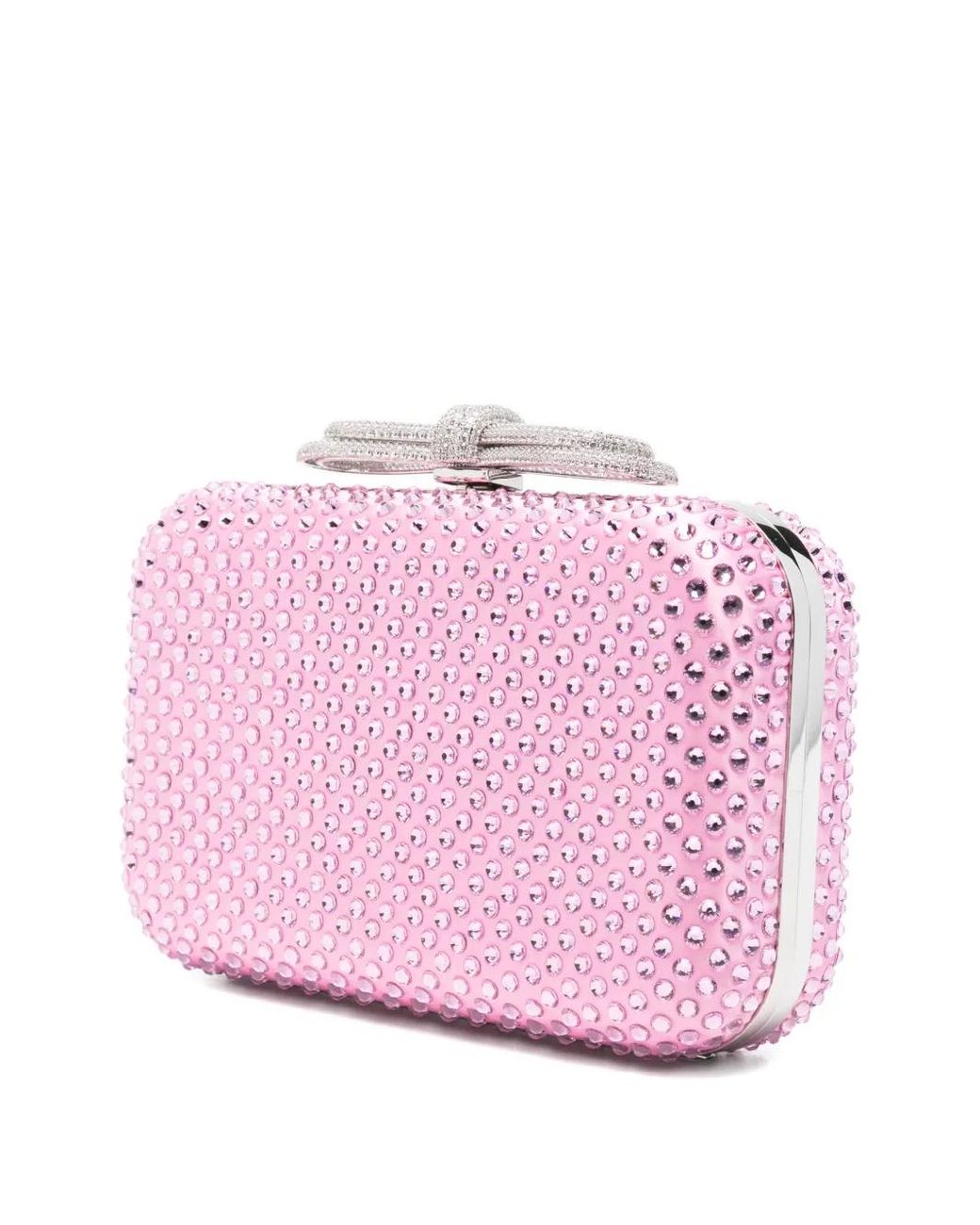 Mach & Mach Crystal-Embellished Clutch Bag in Pink | Lyst
