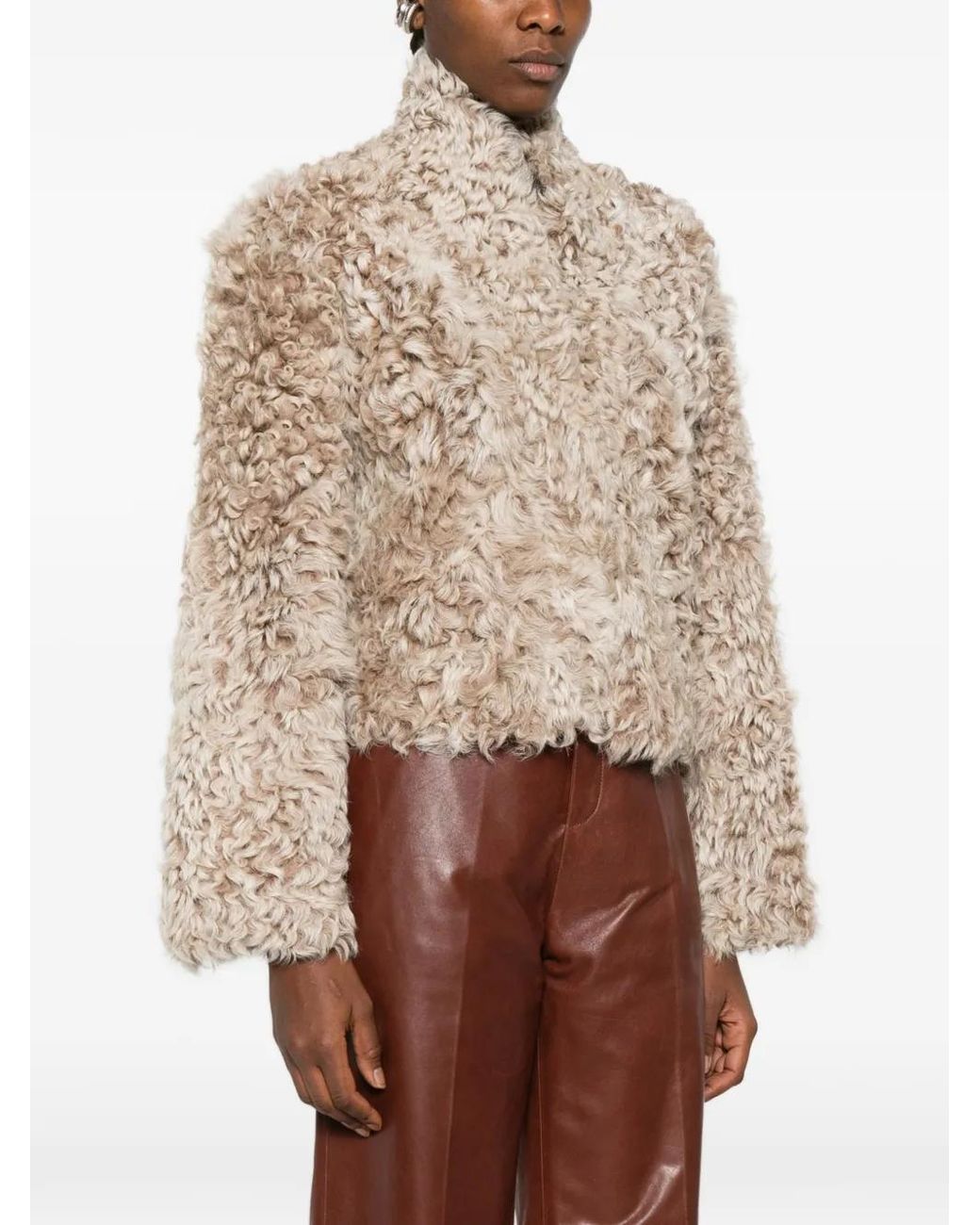 Arma Mooney Shearling Jacket in Natural | Lyst