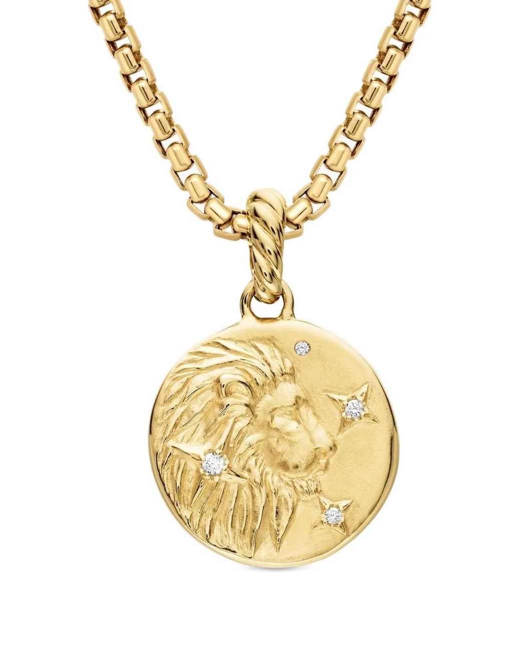 David Yurman 18K Leo Diamond Necklace in Metallic | Lyst