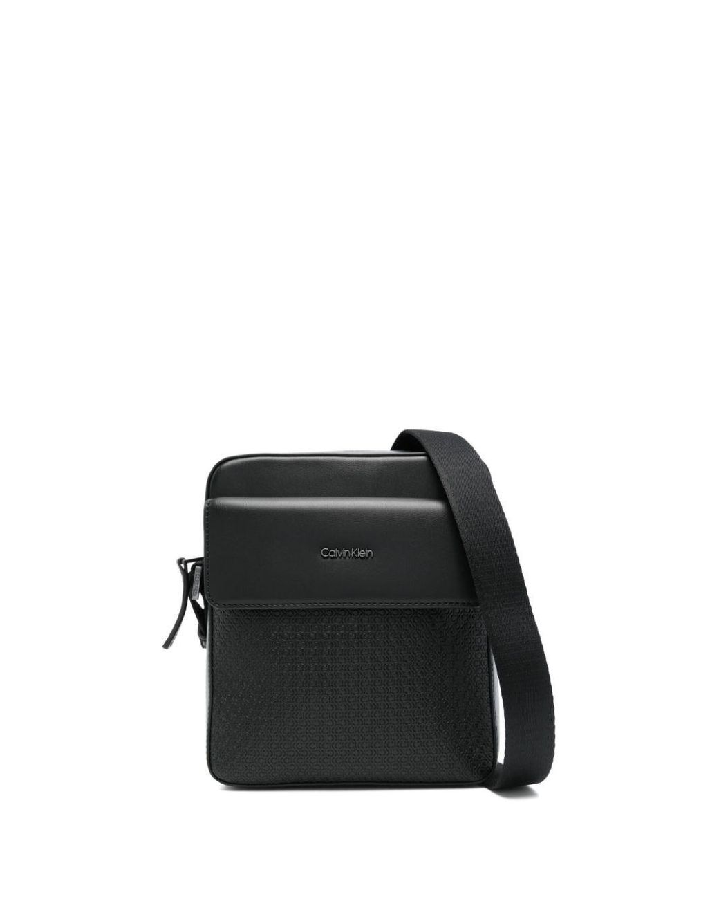 Calvin Klein Vertical Lines Reporter Messenger Bag in Black for Men | Lyst