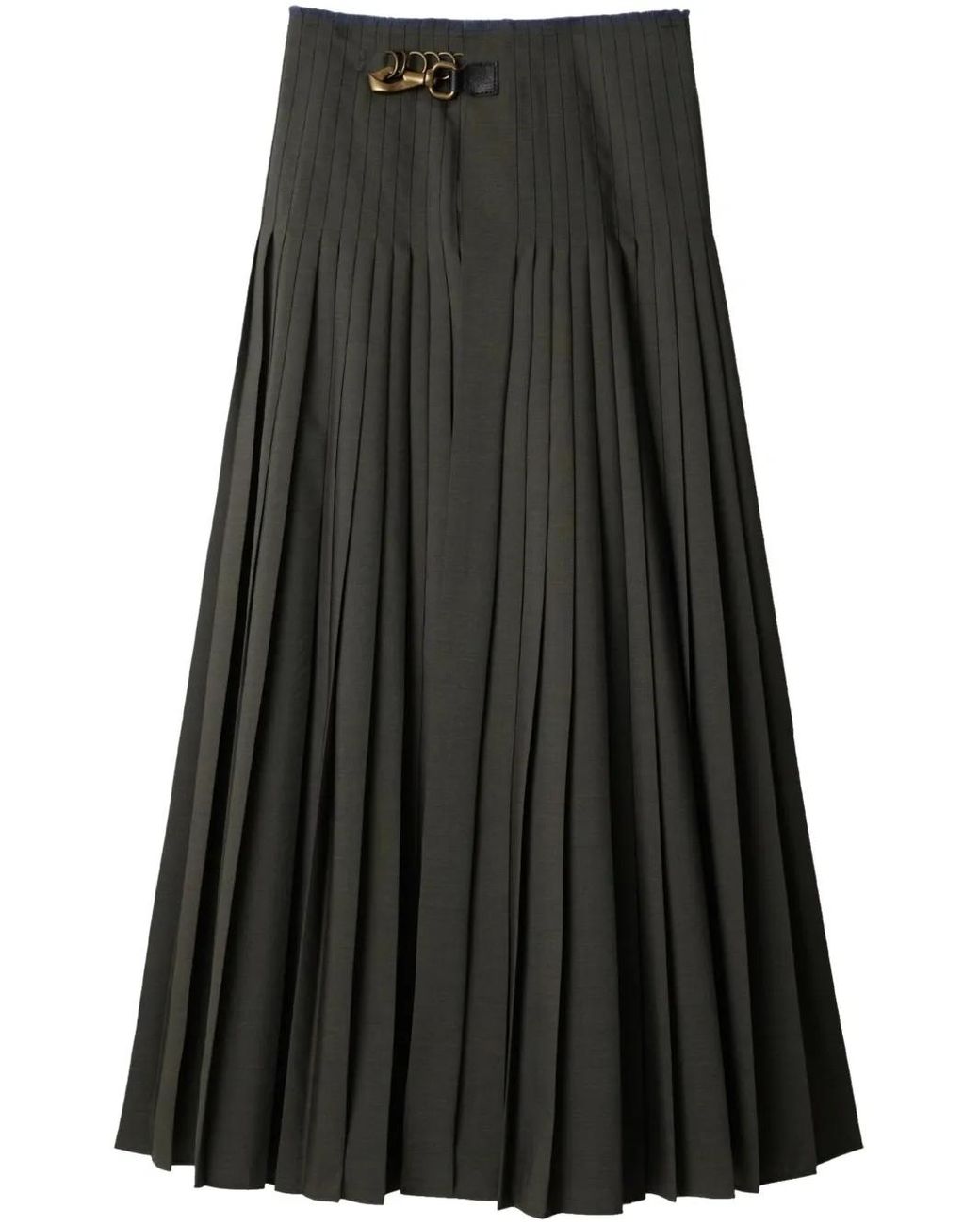Burberry Maxi Kilt in Gray | Lyst