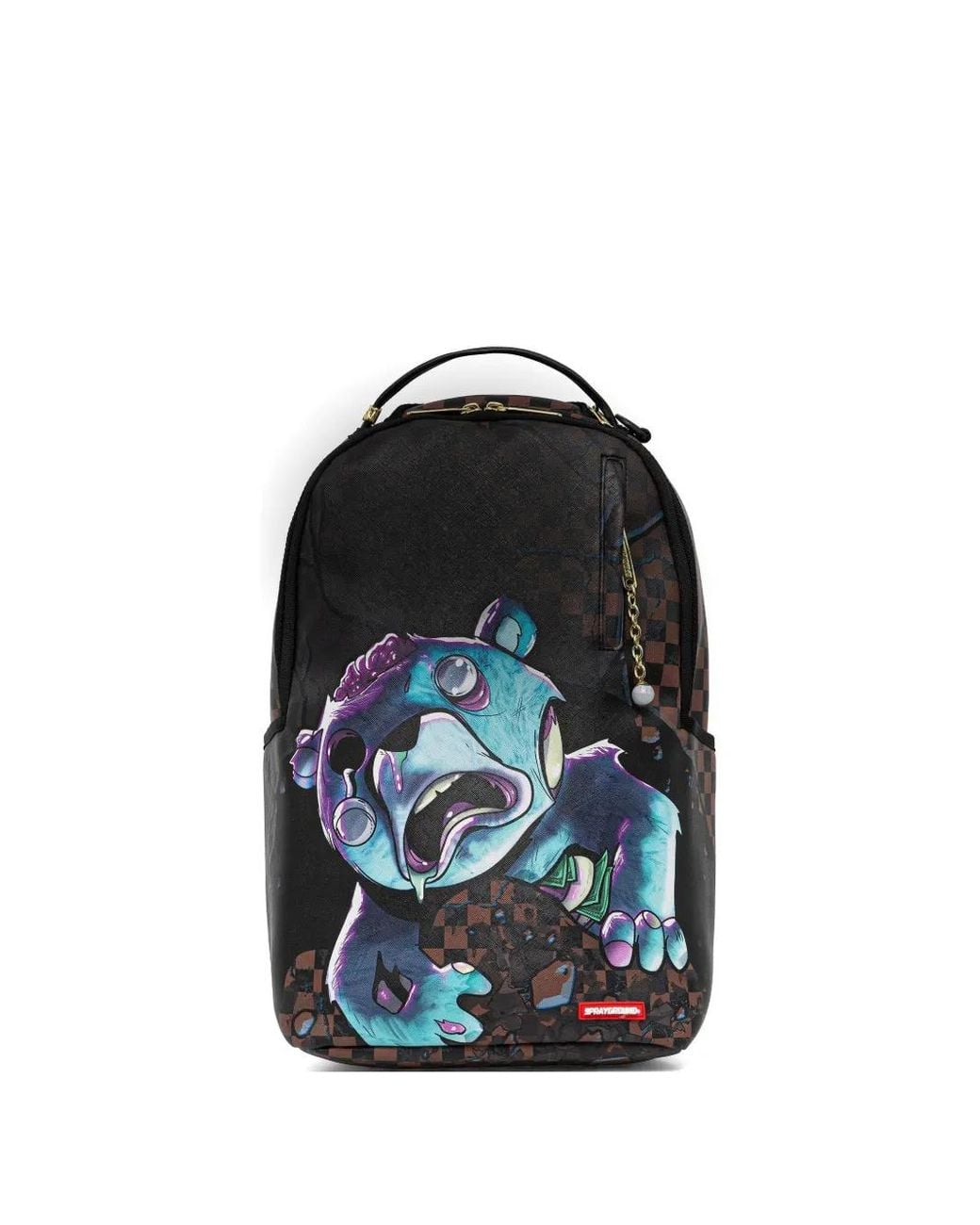 Sprayground Checkered Bear Backpack in Blue | Lyst
