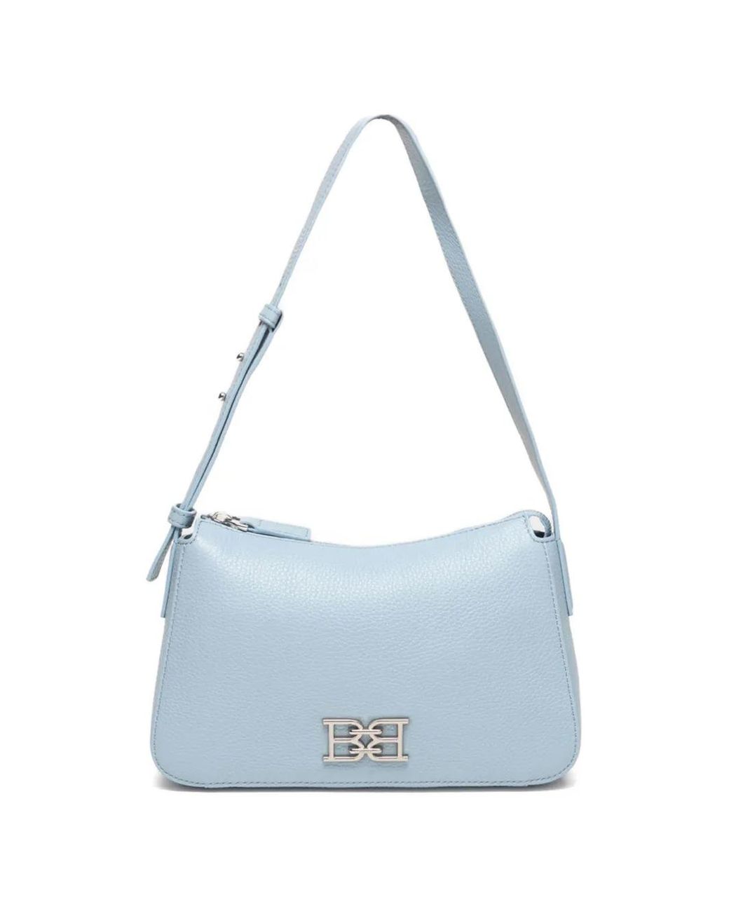 Bally Small Logo-Detail Grained Leather Shoulder Bag in Blue | Lyst