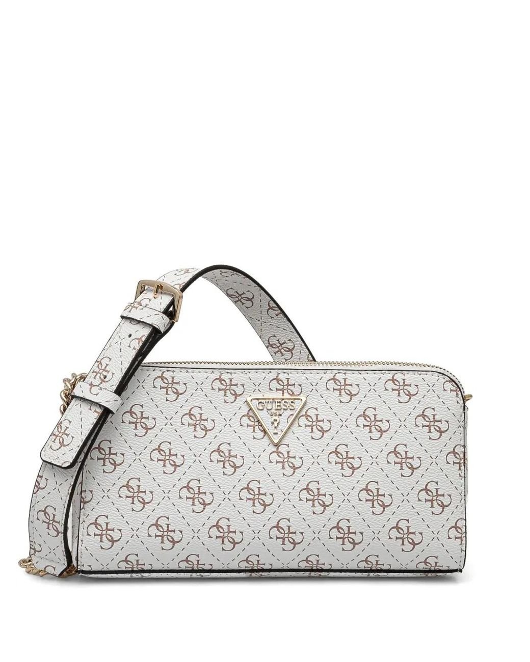 Guess Monogram-Pattern Crossbody Bag in Gray | Lyst