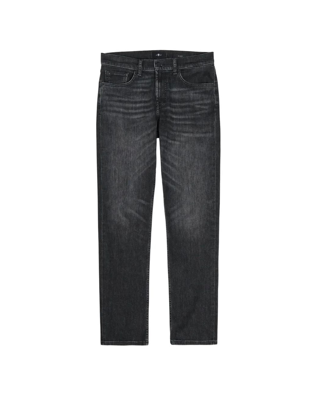 7 For All Mankind Five-Pocket Jeans in Black for Men | Lyst UK