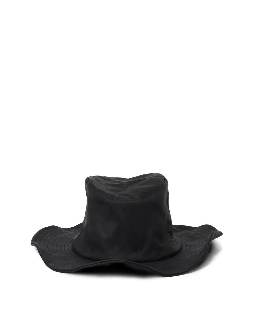 Yohji Yamamoto Ten Gallon Leather Hat in Black for Men | Lyst