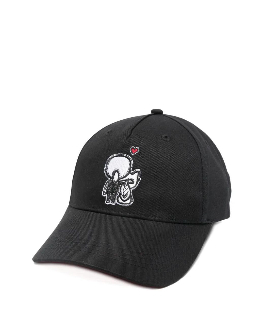 KARL LAGERFELD Ikon Valentine Baseball Cap in Black | Lyst