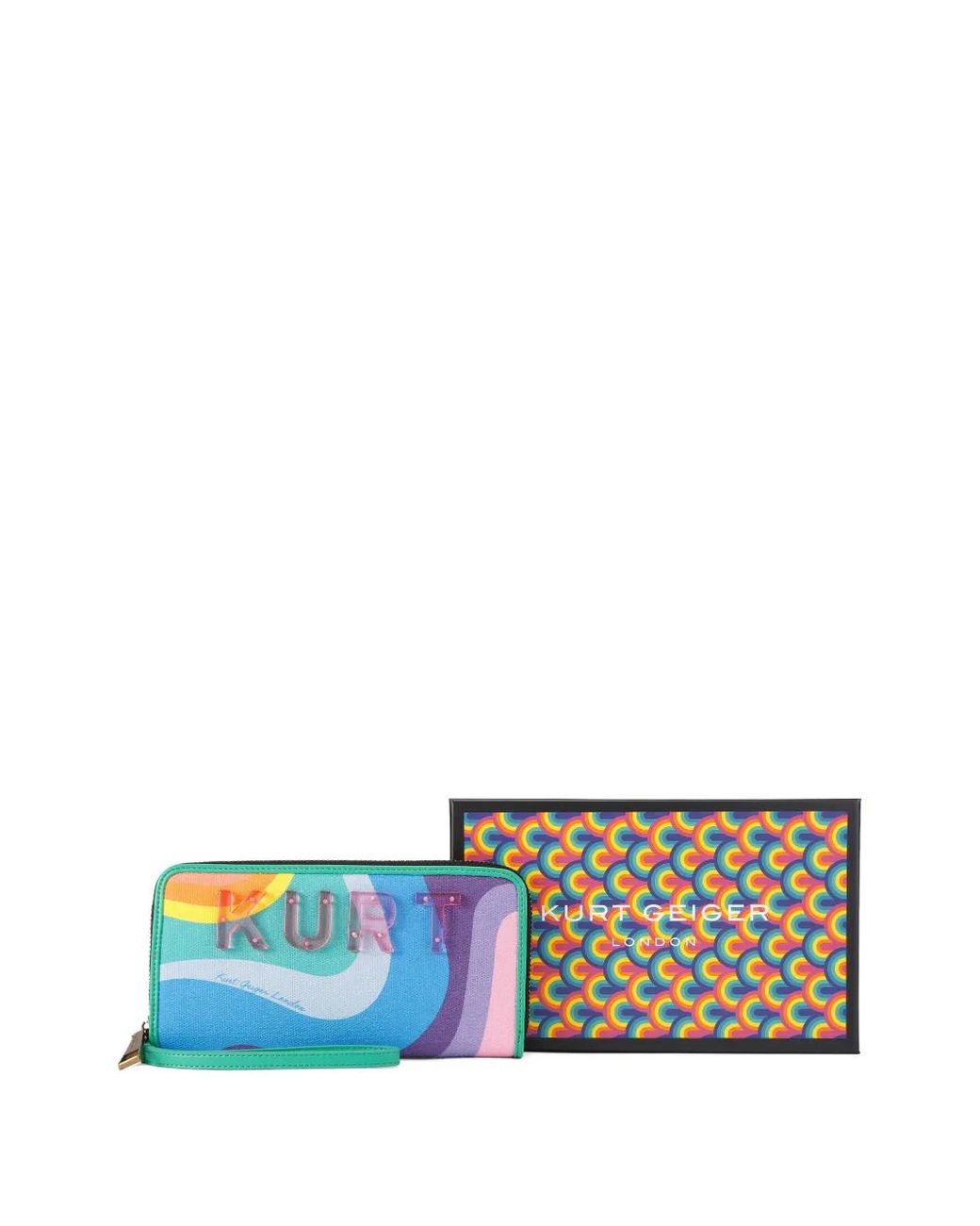 Kurt Geiger Kurt Zip-Around Wallet in Blue | Lyst