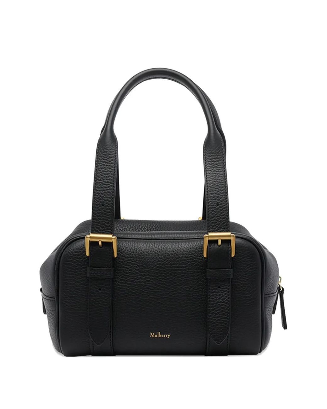 Mulberry Small Boston Leather Tote Bag in Black | Lyst UK