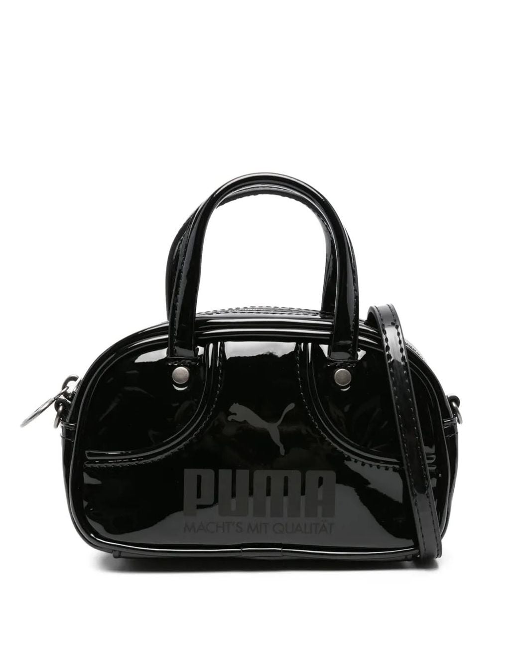 PUMA 1976 Micro Grip Patent Top-Handle Bag in Black | Lyst