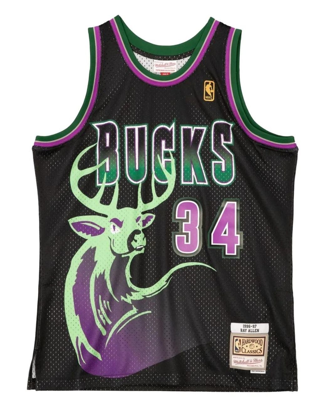 Mitchell & Ness Nba Milwaukee Bucks 1996 Ray Allen Jersey in Gray for ...
