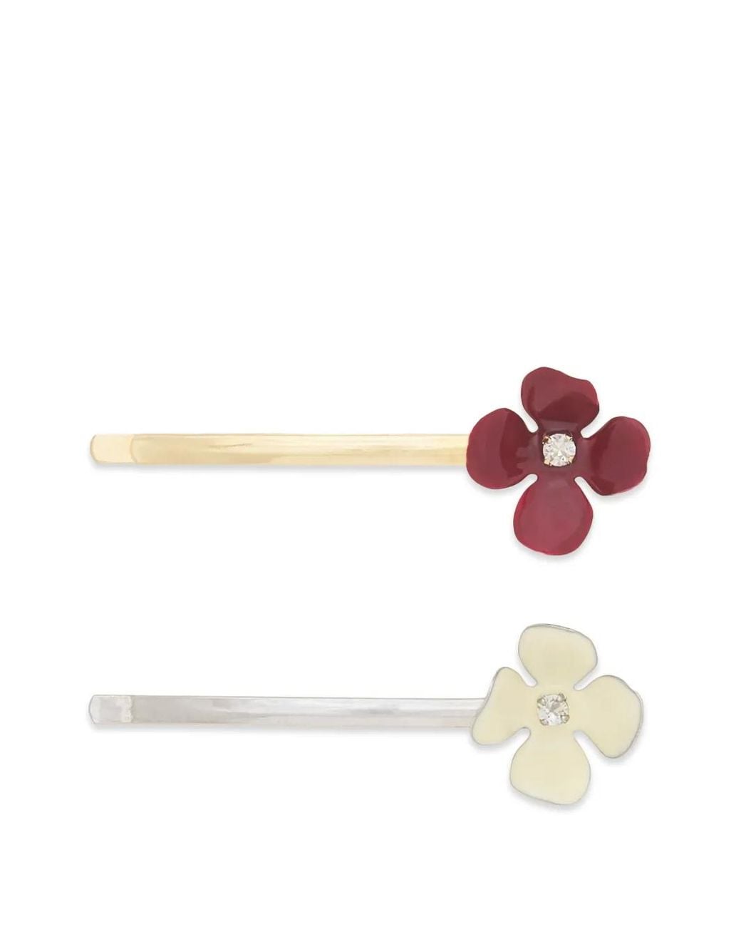 Marni Flower Hair Clip (Set Of Two) in Metallic | Lyst UK