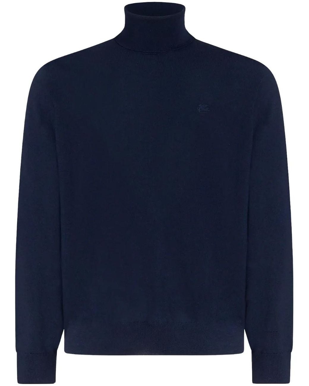 Etro Roll-Neck Virgin Wool Jumper in Blue for Men | Lyst UK